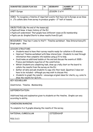 Lesson Plan 2 Europe | PDF