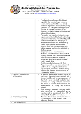 Lesson Plan in Christian Education. docx | DOCX