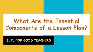 Lesson plan 2nd class | PPTX