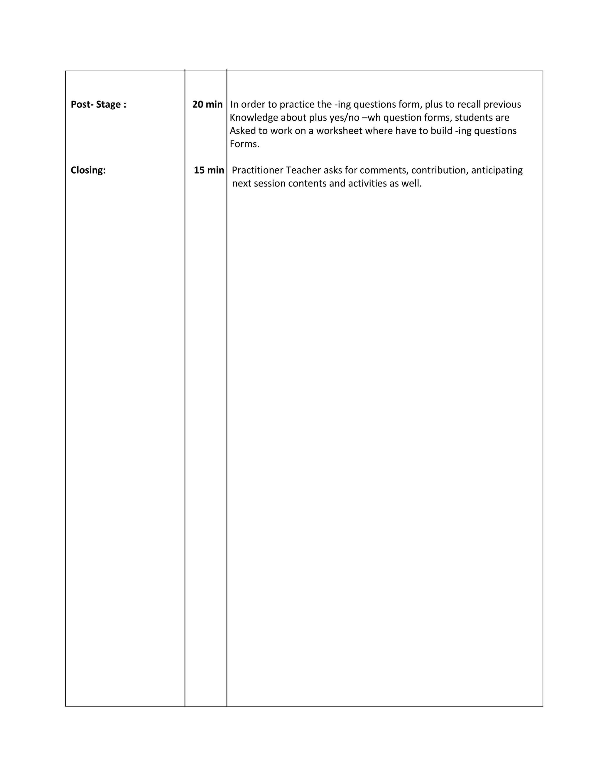 Lesson plan 2 octavo basico present continuos | DOCX