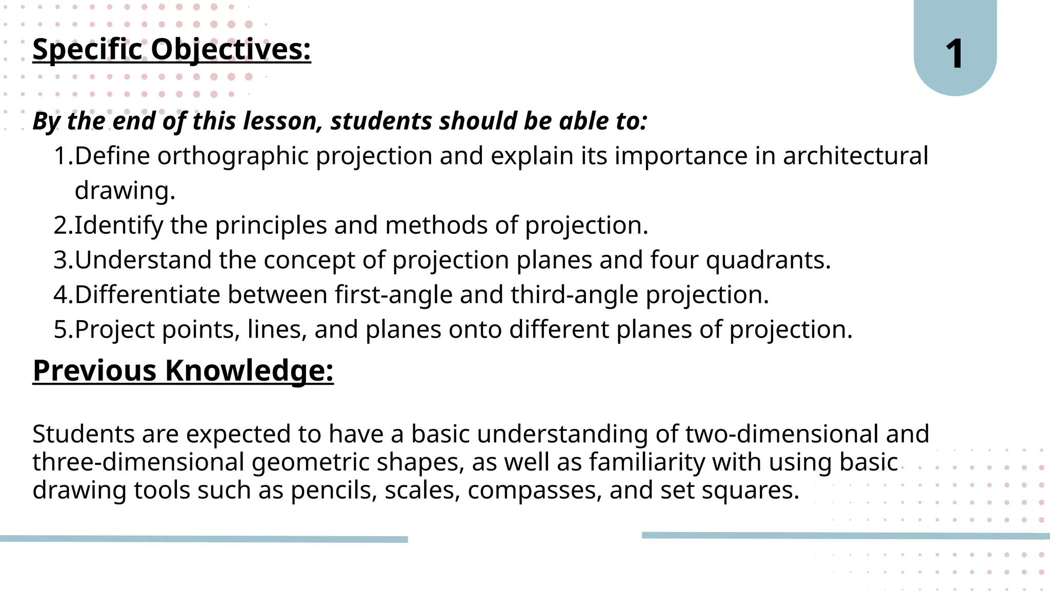 Lesson Plan 2 Orthographic projectionstions | PPT