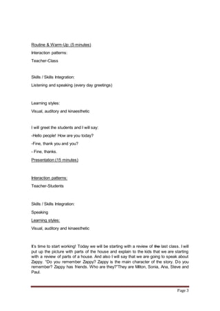 Lesson plan 2 primaria | DOCX