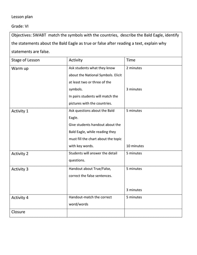 Lesson plan (3) | DOCX