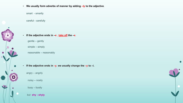 Lesson plan adverb of manner | PPTX