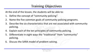 Lesson plan 3.2 community policing | PPTX
