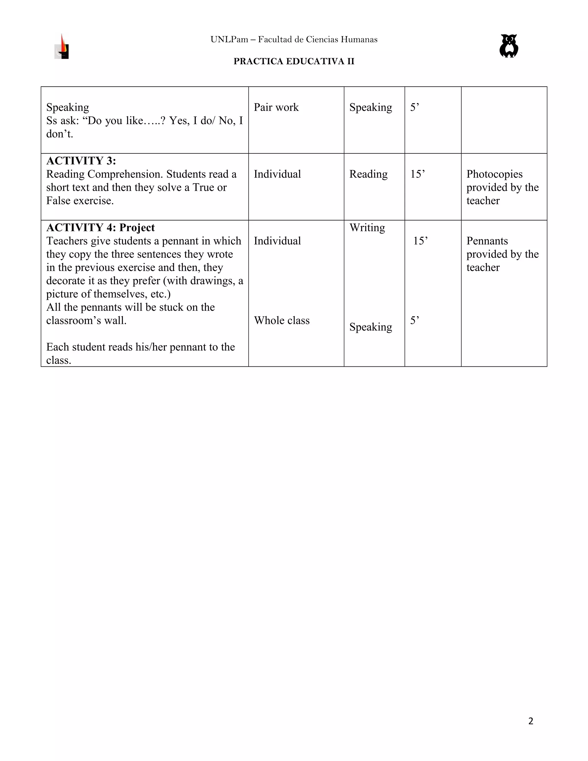 Lesson plan 3 escuela nro 6- 6to c y d- fernandez, aristu, onischuk, oses final | PDF
