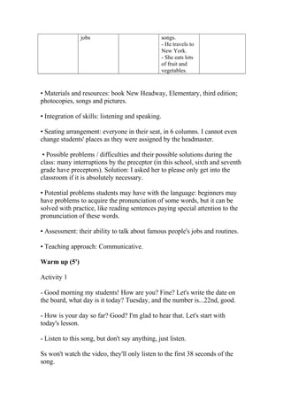 Lesson plan 3 primary | PDF