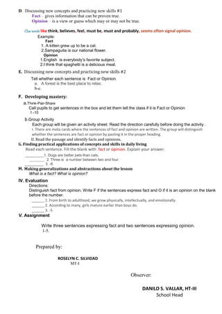 Lesson Plan 3rd Quarter SLAC FACT OPINION demo.docx