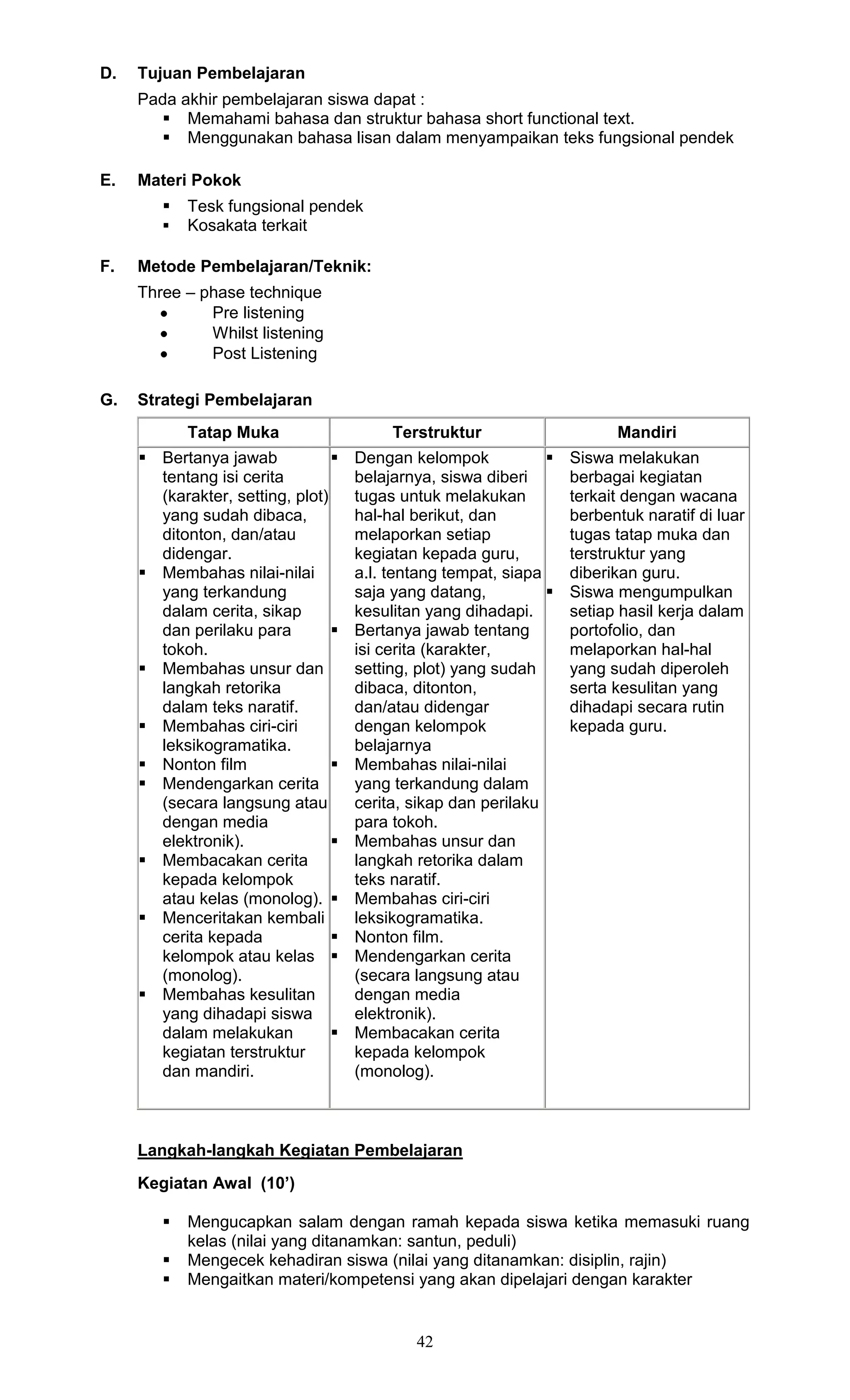 Lesson plan 3 sampel rpp b.inggris sma berkarakter kls xii smt1 | DOCX