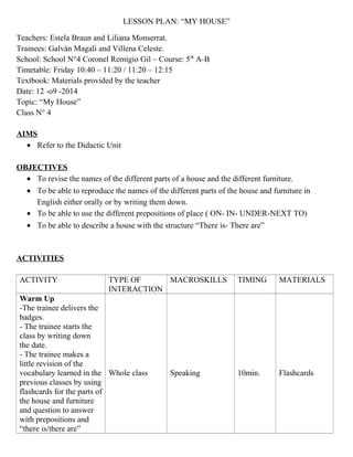 Lesson plan 4 | DOC