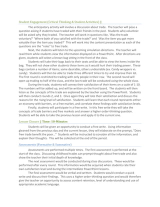 Lesson plan 4 free trade - duke | PDF