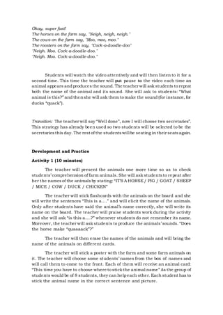 Lesson plan 4 Kindergarten Level | DOCX