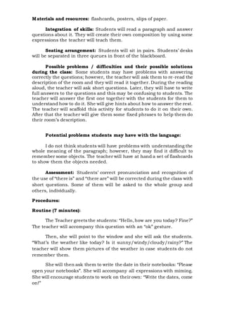 Lesson plan 4 Primary Level | DOCX