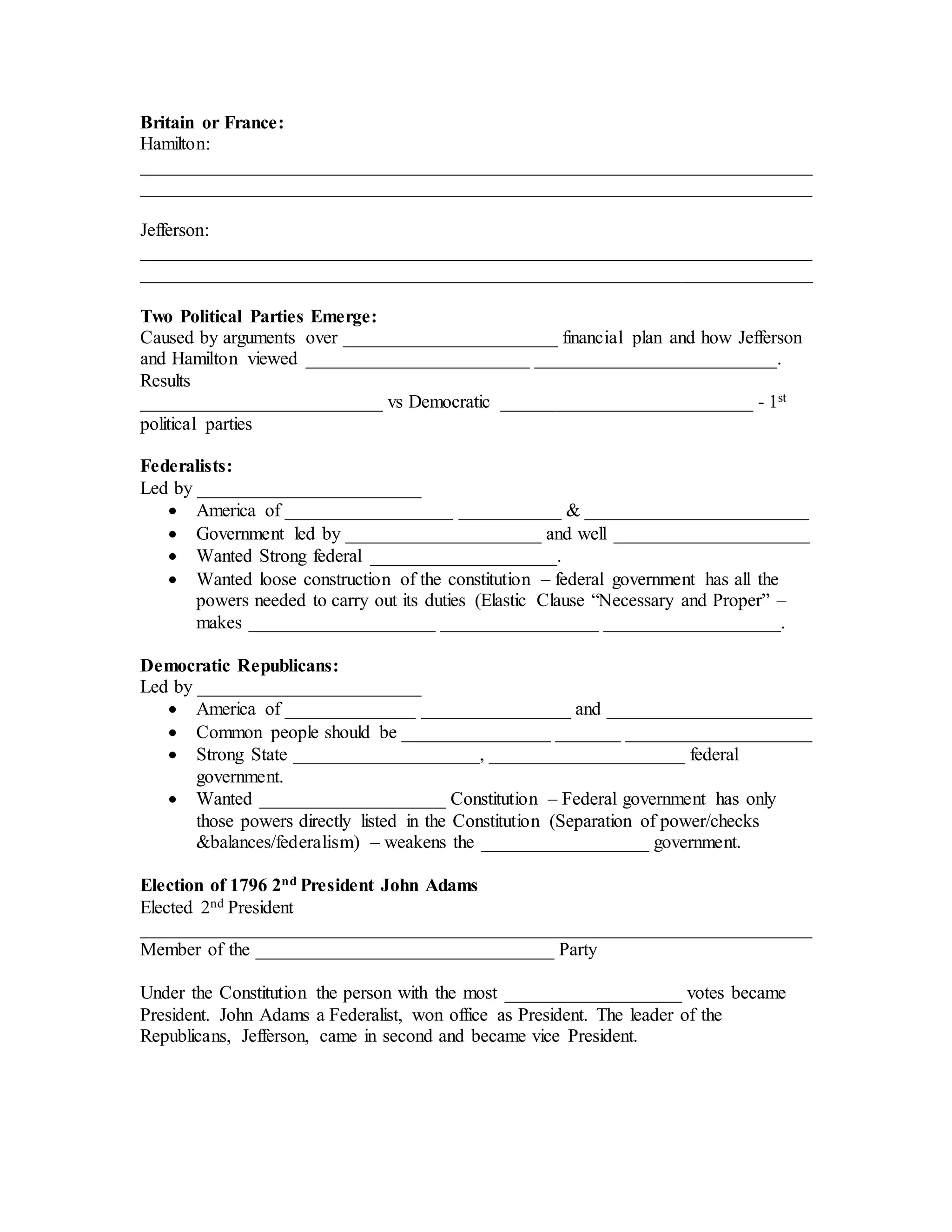 Lesson plan 4 political parties complete | DOCX