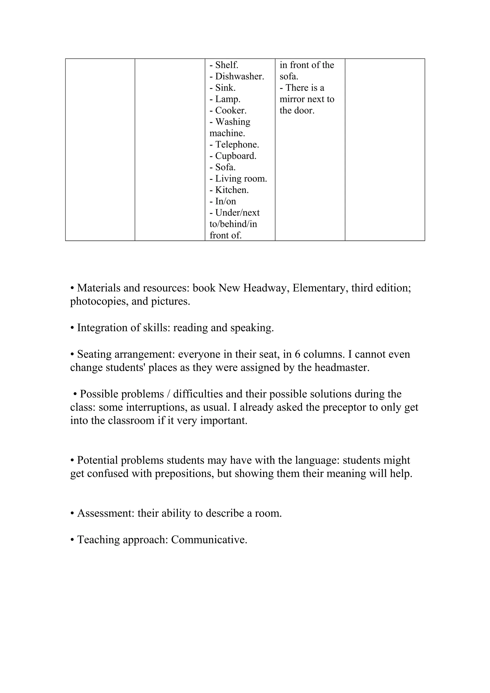 Lesson plan 5 primary | DOC