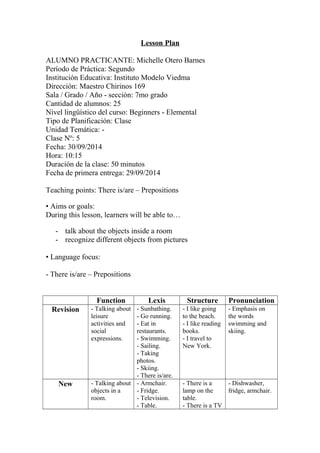 Lesson plan 5 primary | DOC
