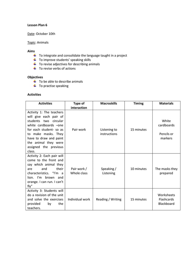 Lesson plan 6 | DOCX