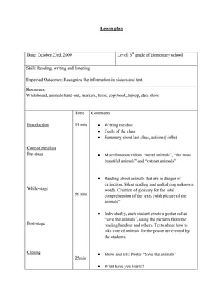 Lesson Plan 6 BáSico | DOCX