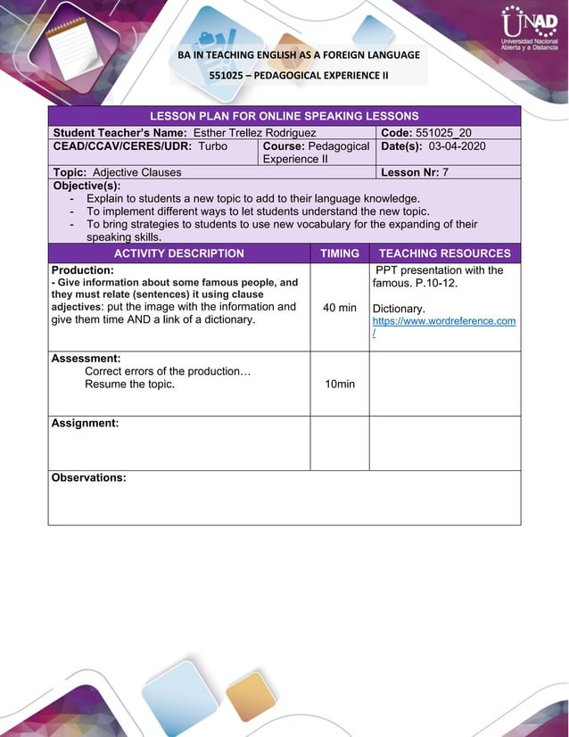 Lesson plan_Relative clauses. | PDF | Education