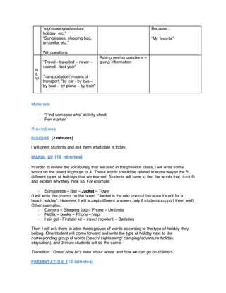 Lesson plan 7 práctica docente II - Santiago Cazenave | PDF