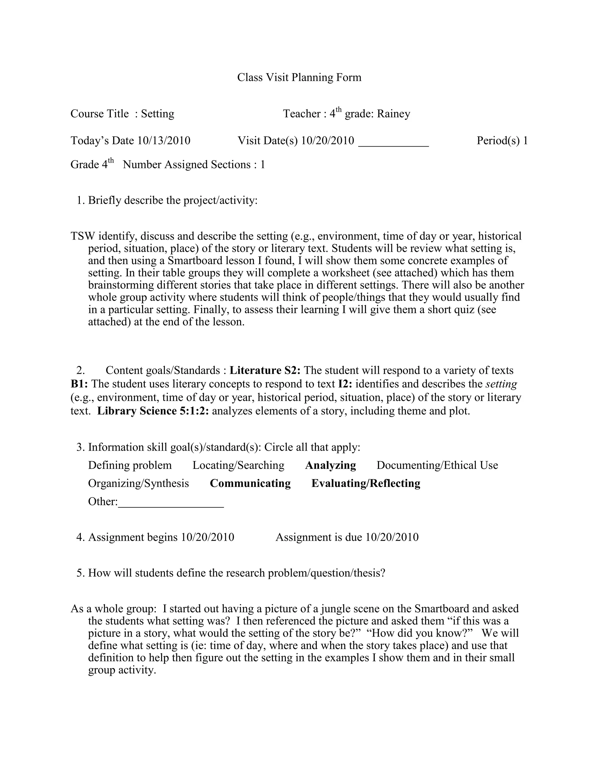 Lesson plan 876 final1 | PDF