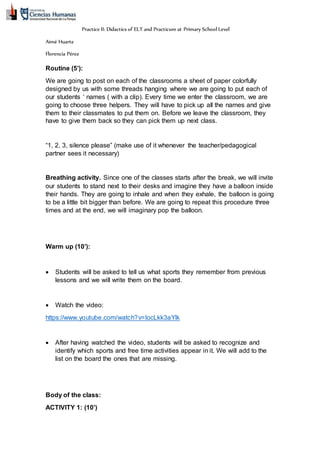 Lesson plan 9 - Sports and Hobbies | DOCX