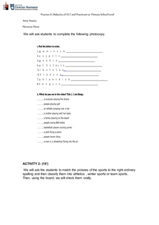 Lesson plan 9 - Sports and Hobbies | DOCX