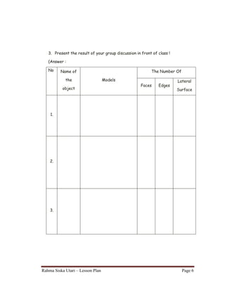 Lesson plan 9th grade junior high school | DOCX