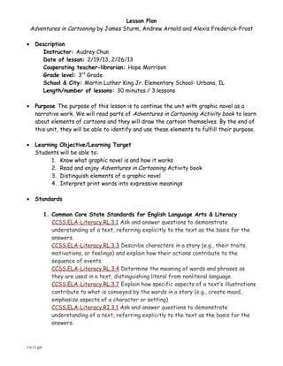 Graphic Novels Lesson 2 | DOC