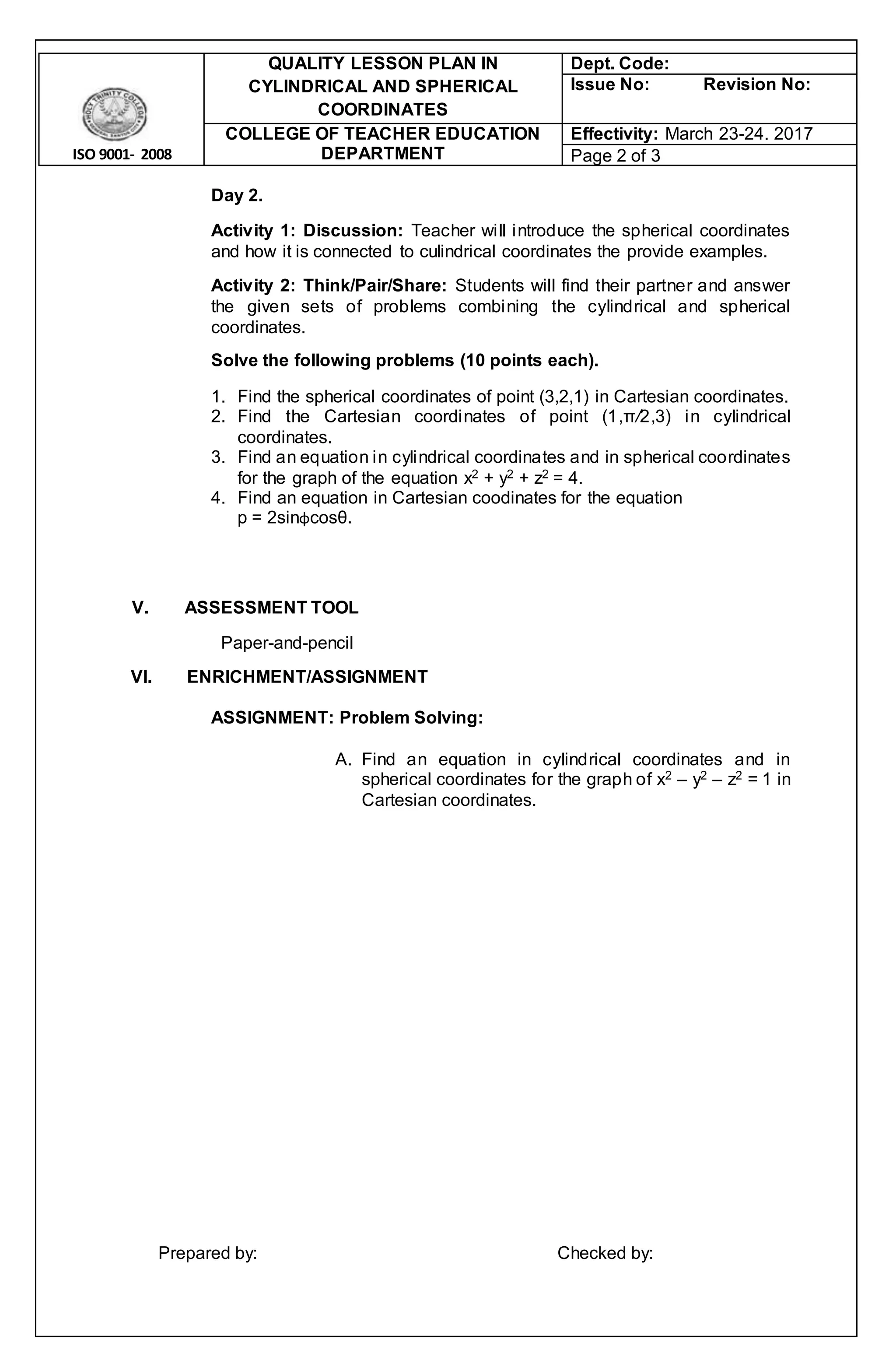 ICT Lesson Plan Sample | DOCX