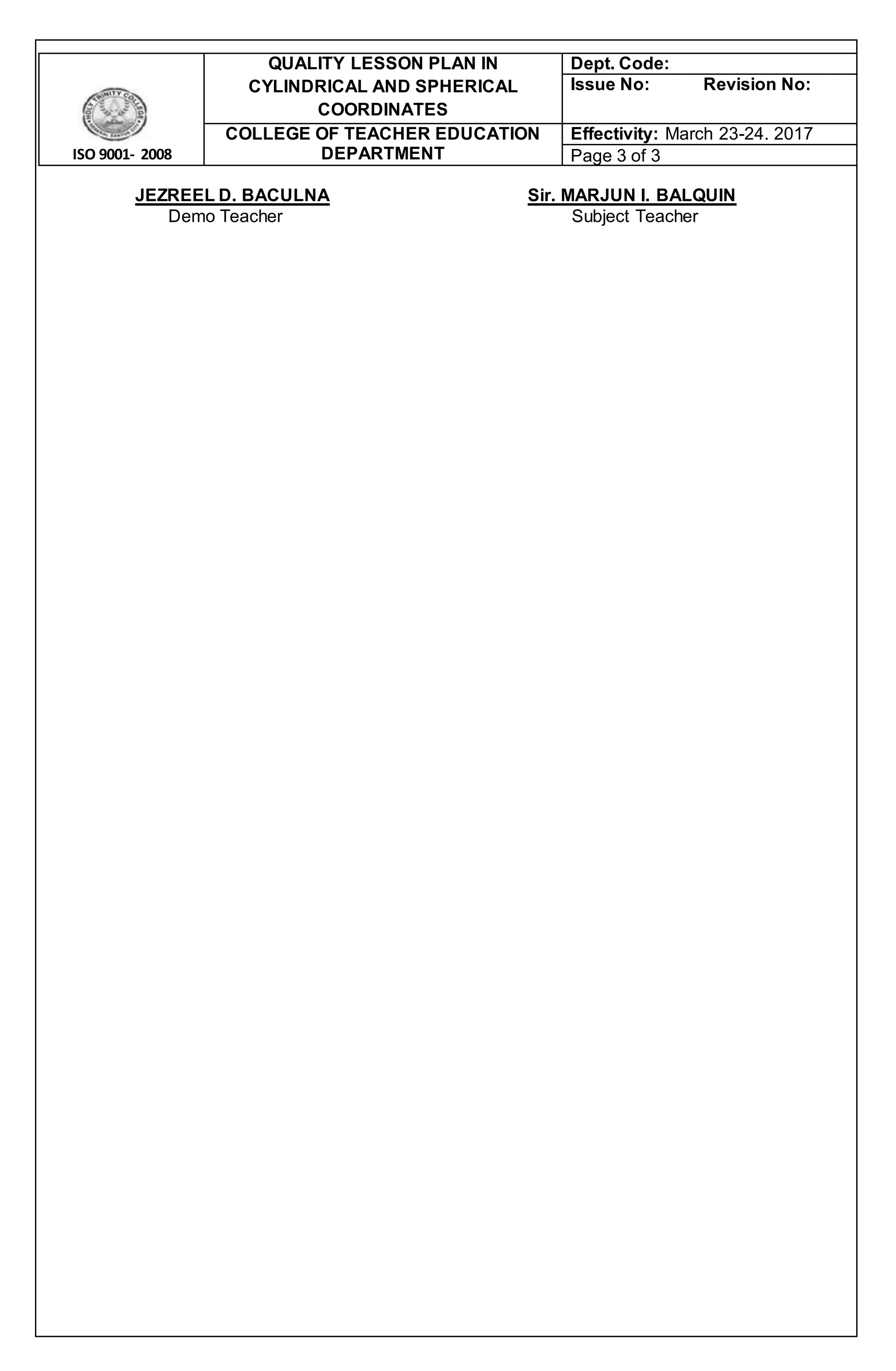 ICT Lesson Plan Sample | DOCX