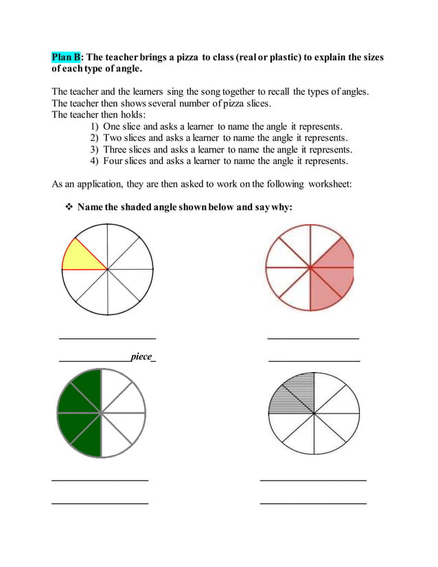 Types of Angles Lesson Plan - Grade Level 3 | DOCX