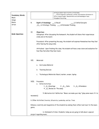 Lesson plan application 1 | DOCX