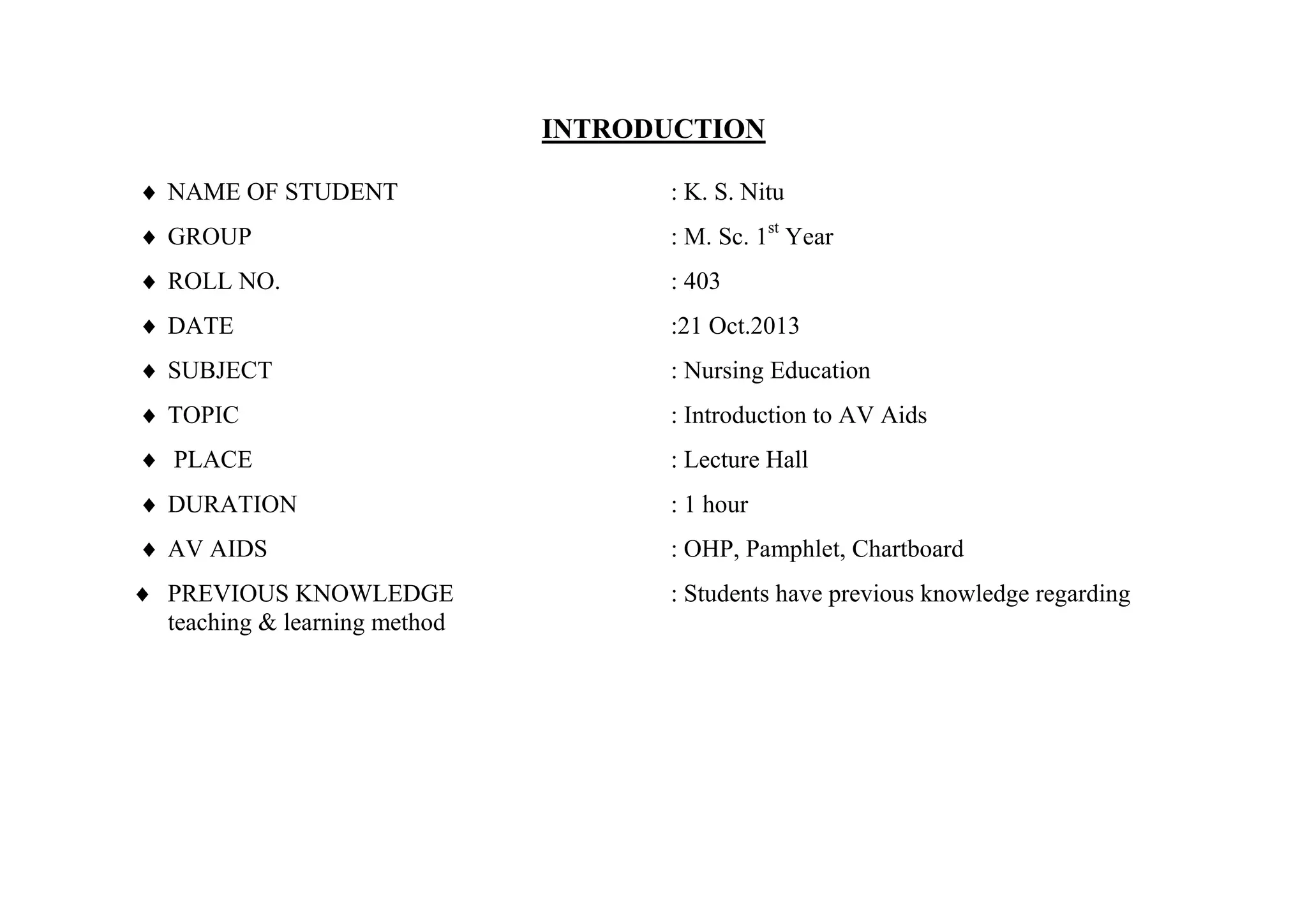 Lesson plan av_aids NURSING EDUCATION | DOCX