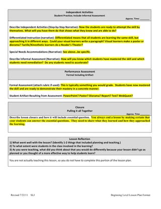 Lesson Plan Template with Annotations | PDF