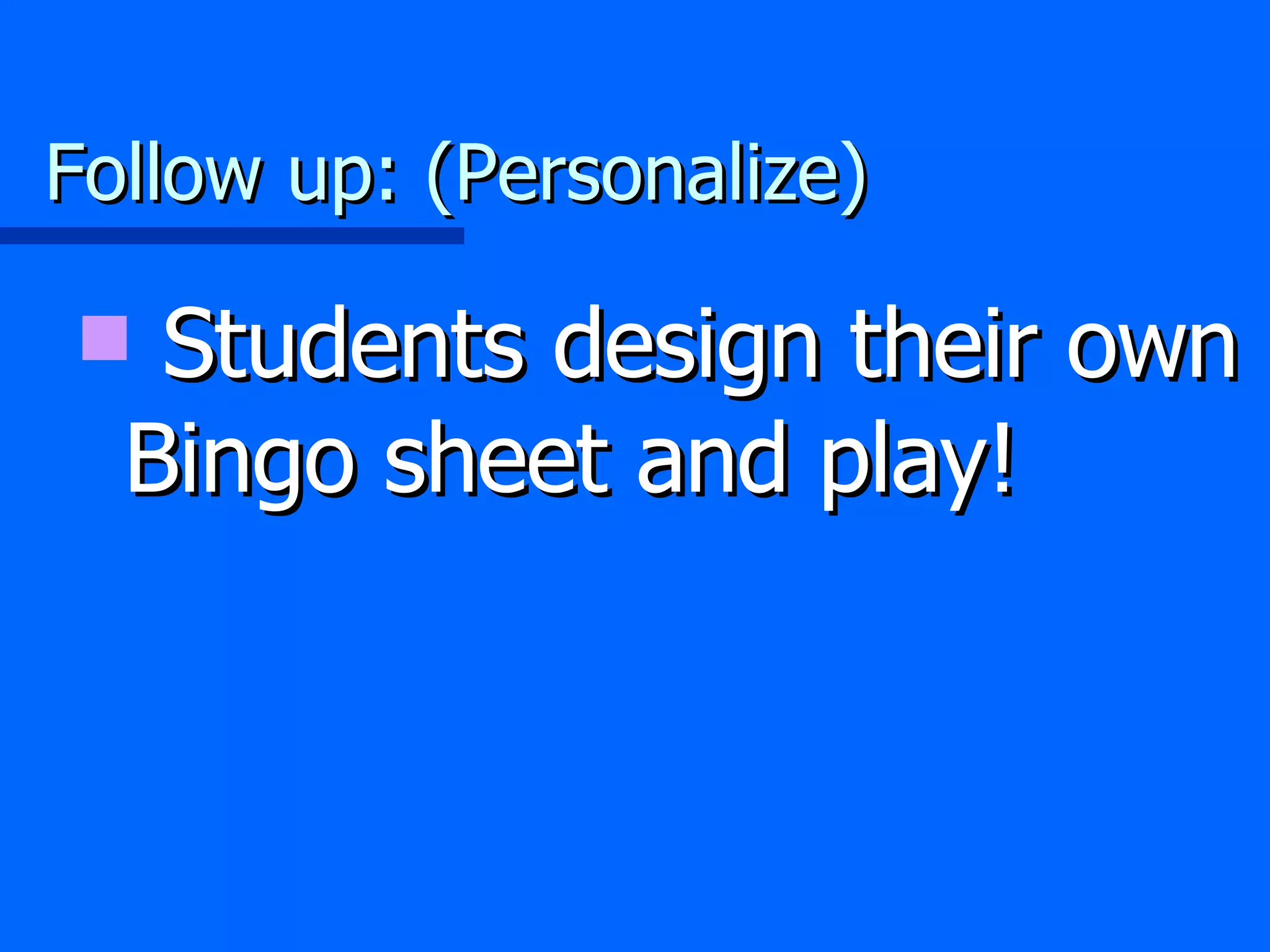 Lesson Plan Bingo | PPT
