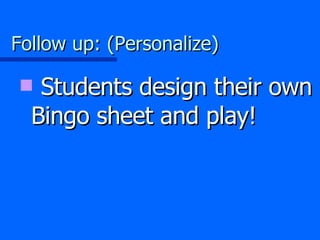 Lesson Plan Bingo | PPT