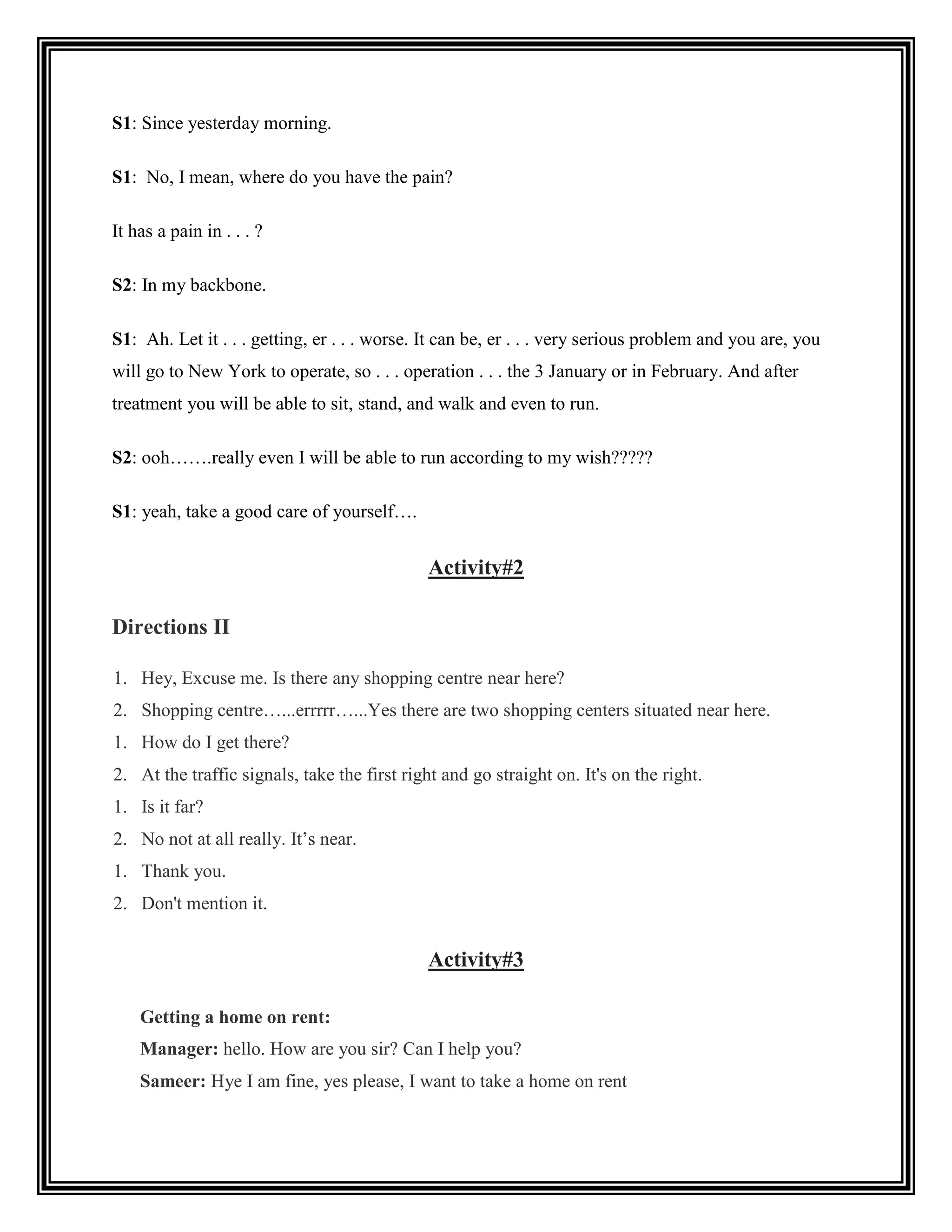Lesson plan FOR speaking skills | DOCX