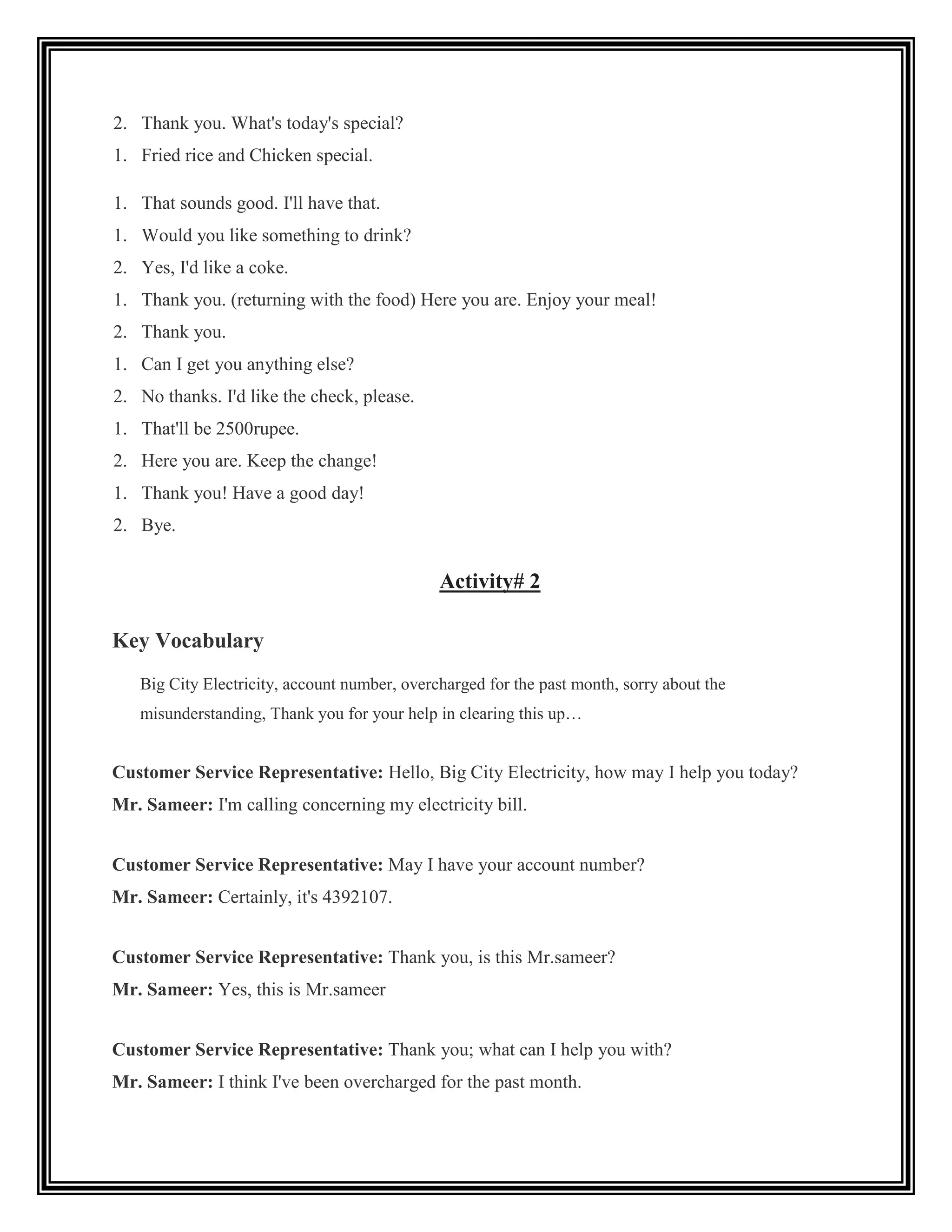 Lesson plan FOR speaking skills | DOCX