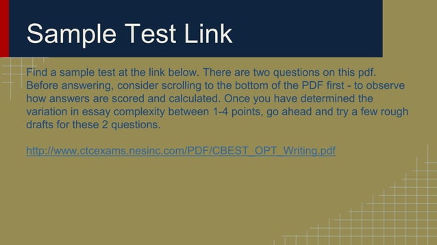 Preparing for the CBEST Writing Section | PPTX | Educational Assessment ...