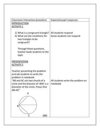 Lesson plan circle new (1) | PDF | Educational Assessment | Education