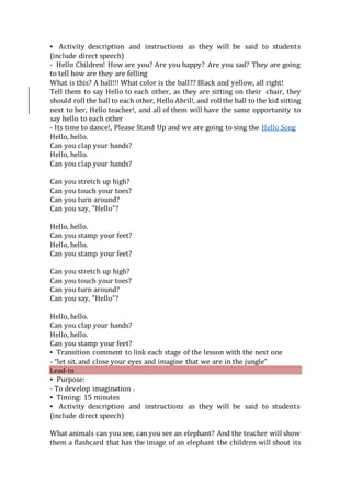 Lesson plan class 1 and 2 marina gutierrez - revise | PDF