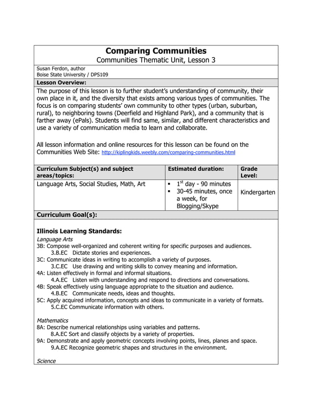 Lessonplan comparing | PDF | Education