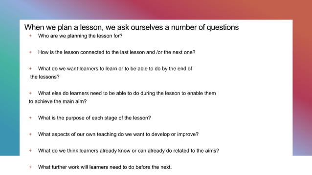 LESSON PLAN COMPONENTS.pptx | Educational Assessment | Education