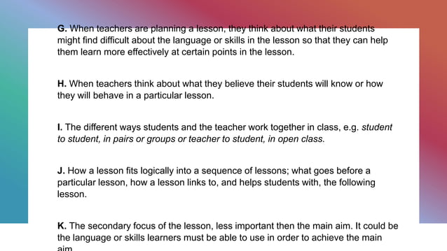 LESSON PLAN COMPONENTS.pptx | Educational Assessment | Education
