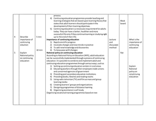 Lesson plan continuing education | DOCX