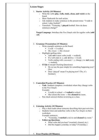 Lesson Plan Day 1 Structured revision of Units 1–5 topics. | DOCX