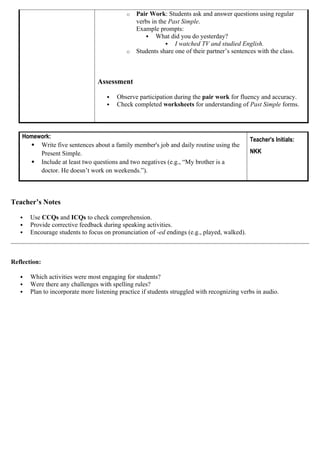 Lesson Plan Day 1 Structured revision of Units 1–5 topics. | DOCX