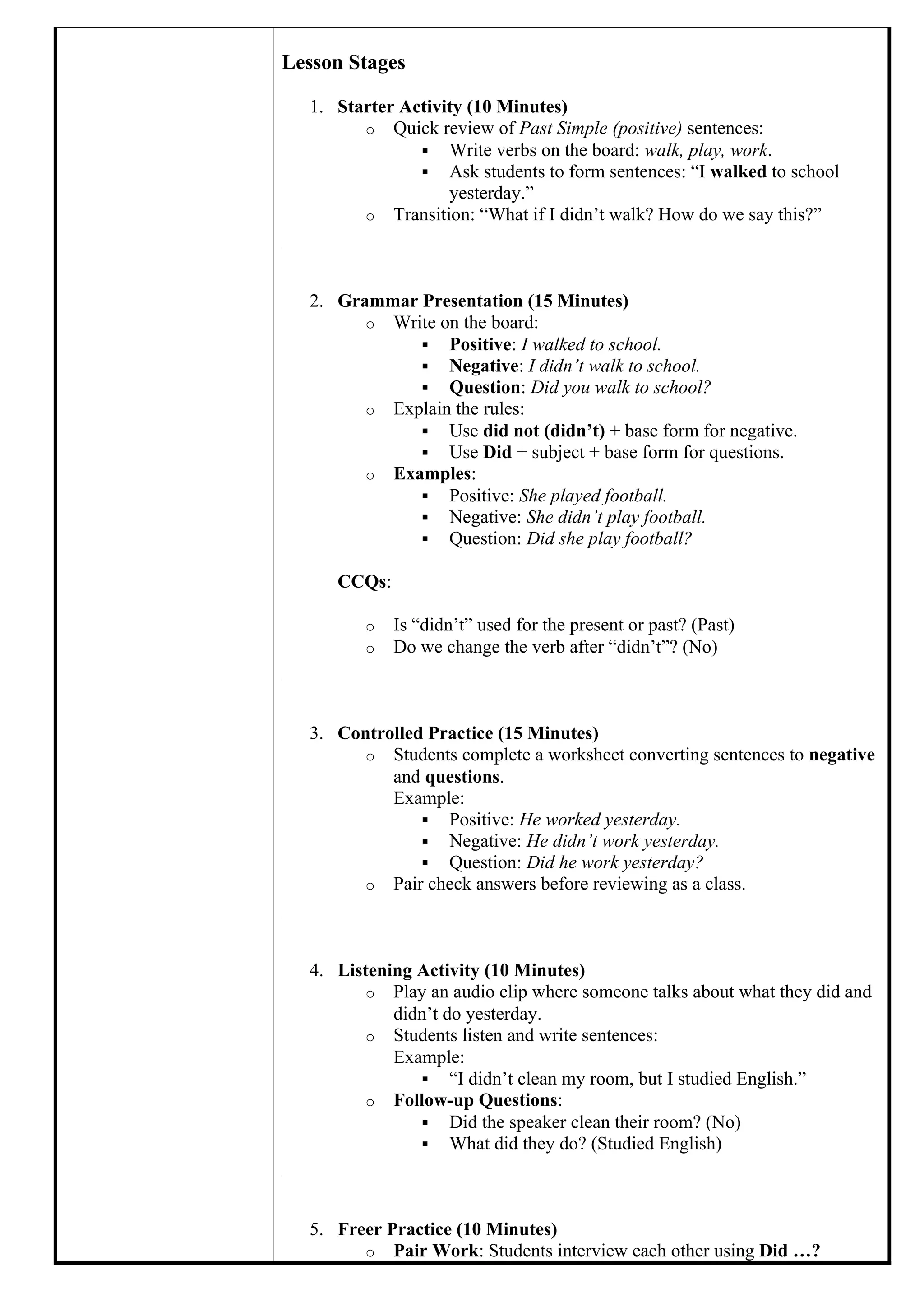 Listening Activities Audio exercises for Units 2 and 4. | DOCX