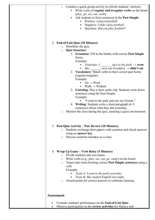 Safety Instructions Daily safety talk for class guidelines. | PDF